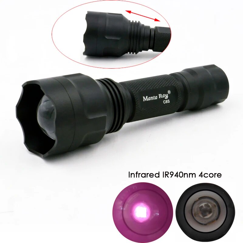 Polar Day C8s Инфракрасный фонарик 850/940 нм IR940nm 4core