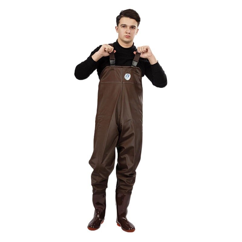 Болотные брюки Beihai, износостойкие, водонепроницаемые, размер 38, тип 115, коричневые