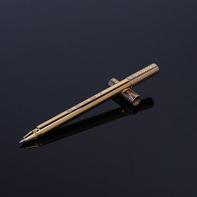 Ручка-обруч "Креативная", гравированная, золотая, гелевая, подарочная