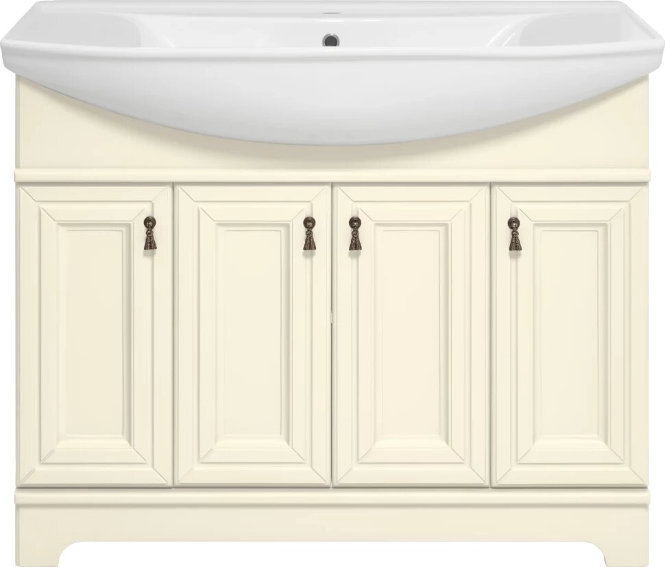 Тумба под раковину Misty Лувр П-Лвр01105-1014 100,1 см, напольная, слоновая кость