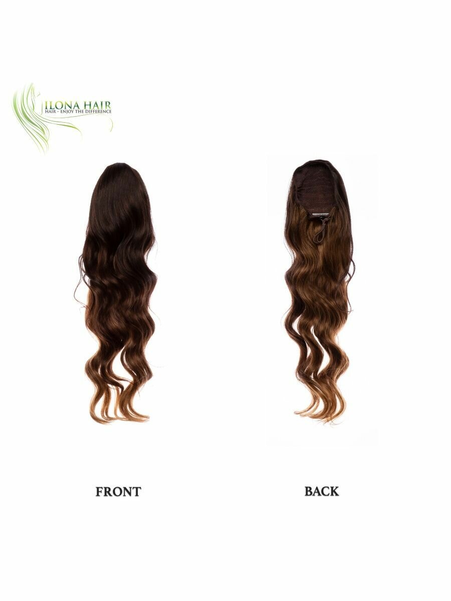 ILONA HAIR Шиньон хвост накладной на затяжке длинный 53 см.
