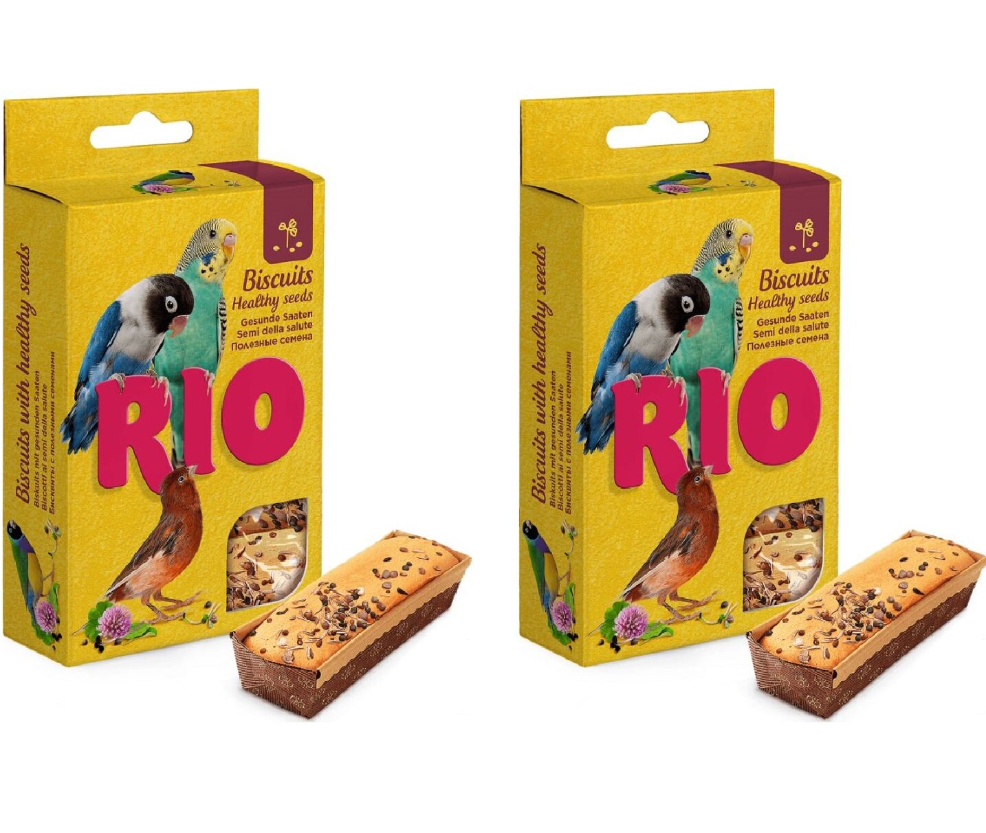RIO Бисквиты для птиц с полезными семенами (2 штуки)
