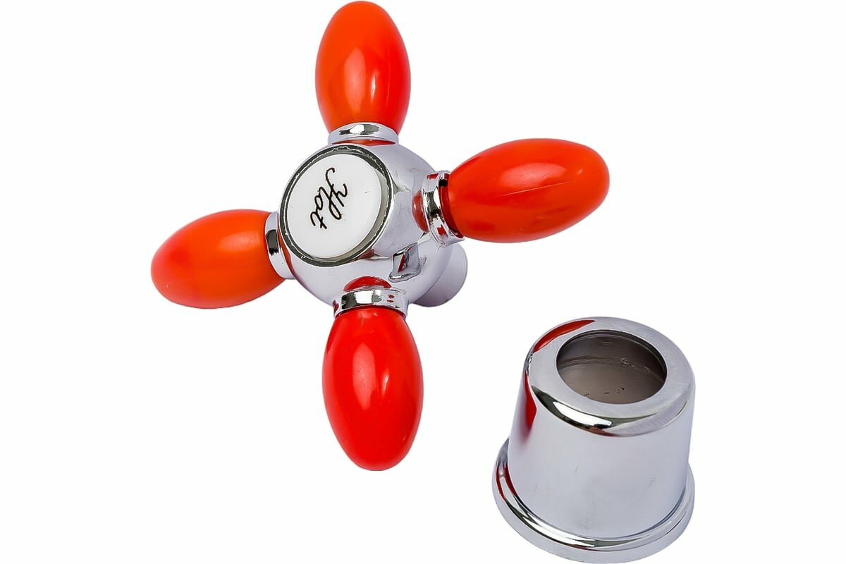 ARCO DA VELLA Маховик крест металл красный под кран-буксу 8*24 (к/б 19256) 10453