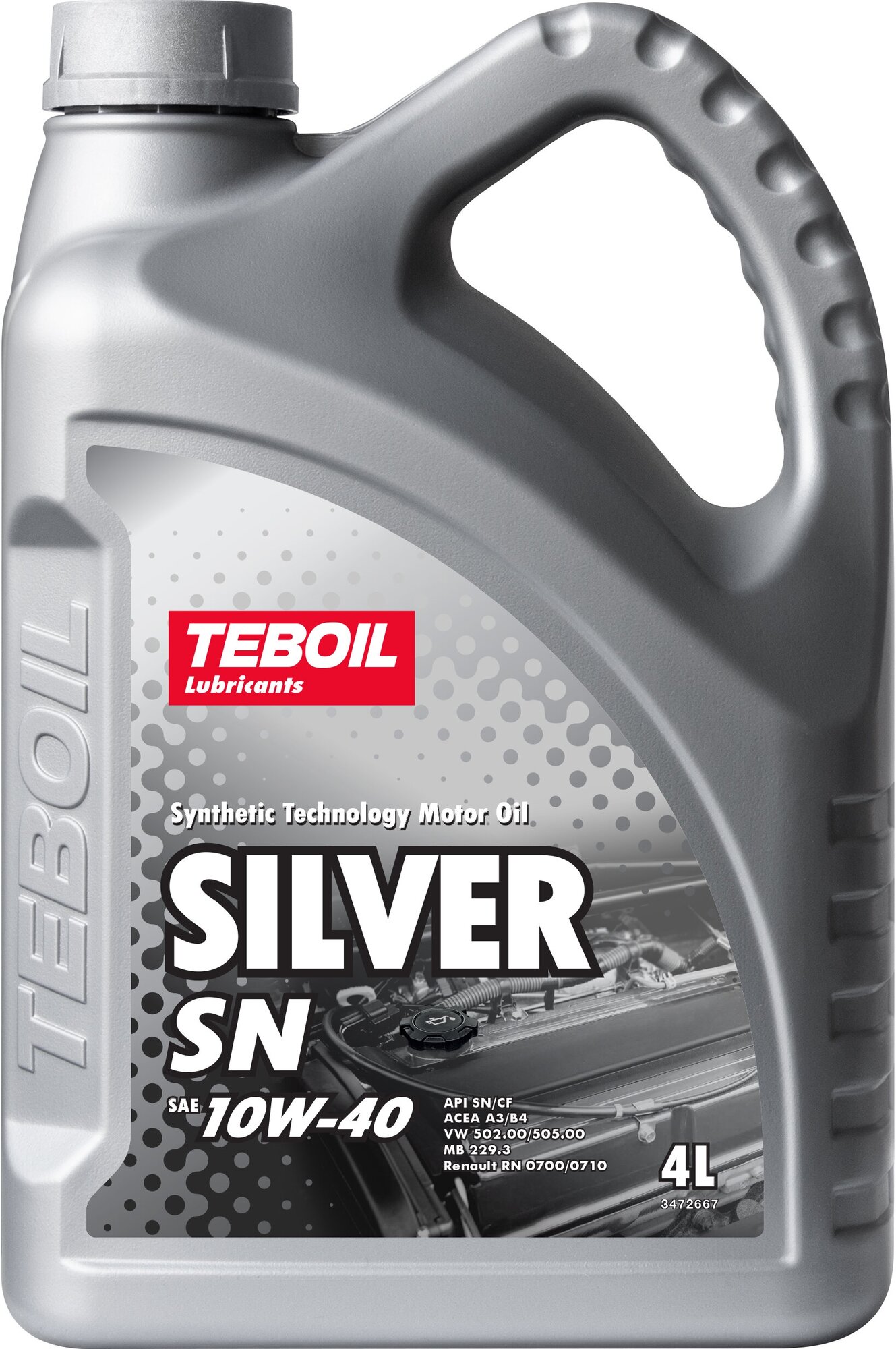 Авторусь TEBOIL Масло моторное TEBOIL Silver SN 10W-40 полусинтетическое 4 л