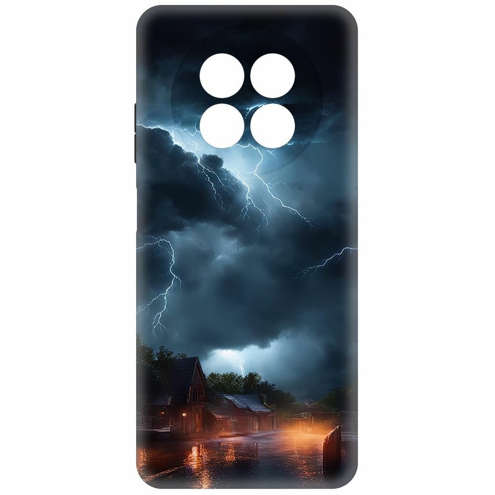 Чехол-накладка Krutoff Soft Case Ночная гроза для Realme 12 5G черный