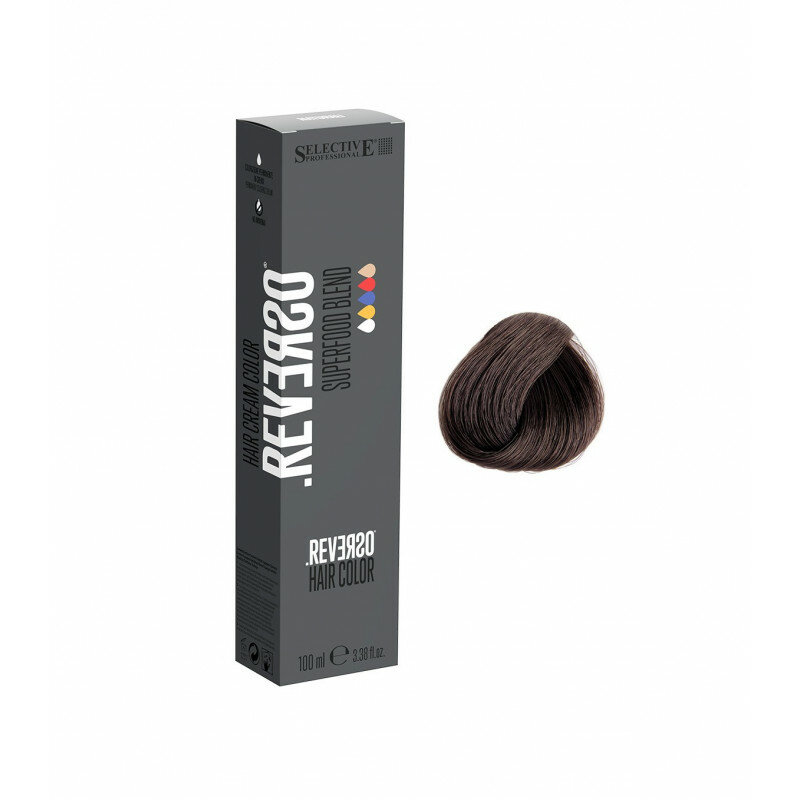 Краска для волос Selective Professional Coloring Hair Reverso Hair Color, Крем-краска перманентная, обогащенная эксклюзивной фреш-смесью Superfood, без аммиака, 5.0