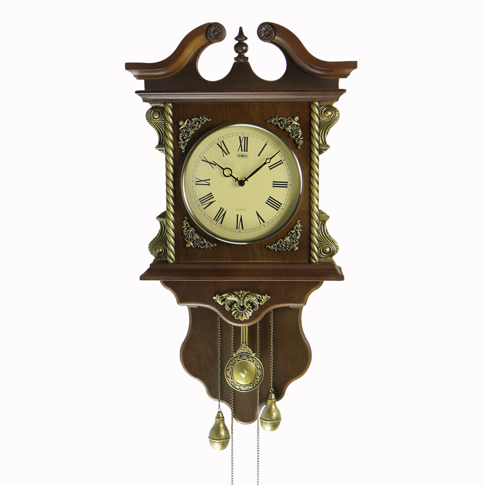 Часы Капитель настенные с маятником и гирями 33.6*10*67.5см KSVA-HL-C-4016-A