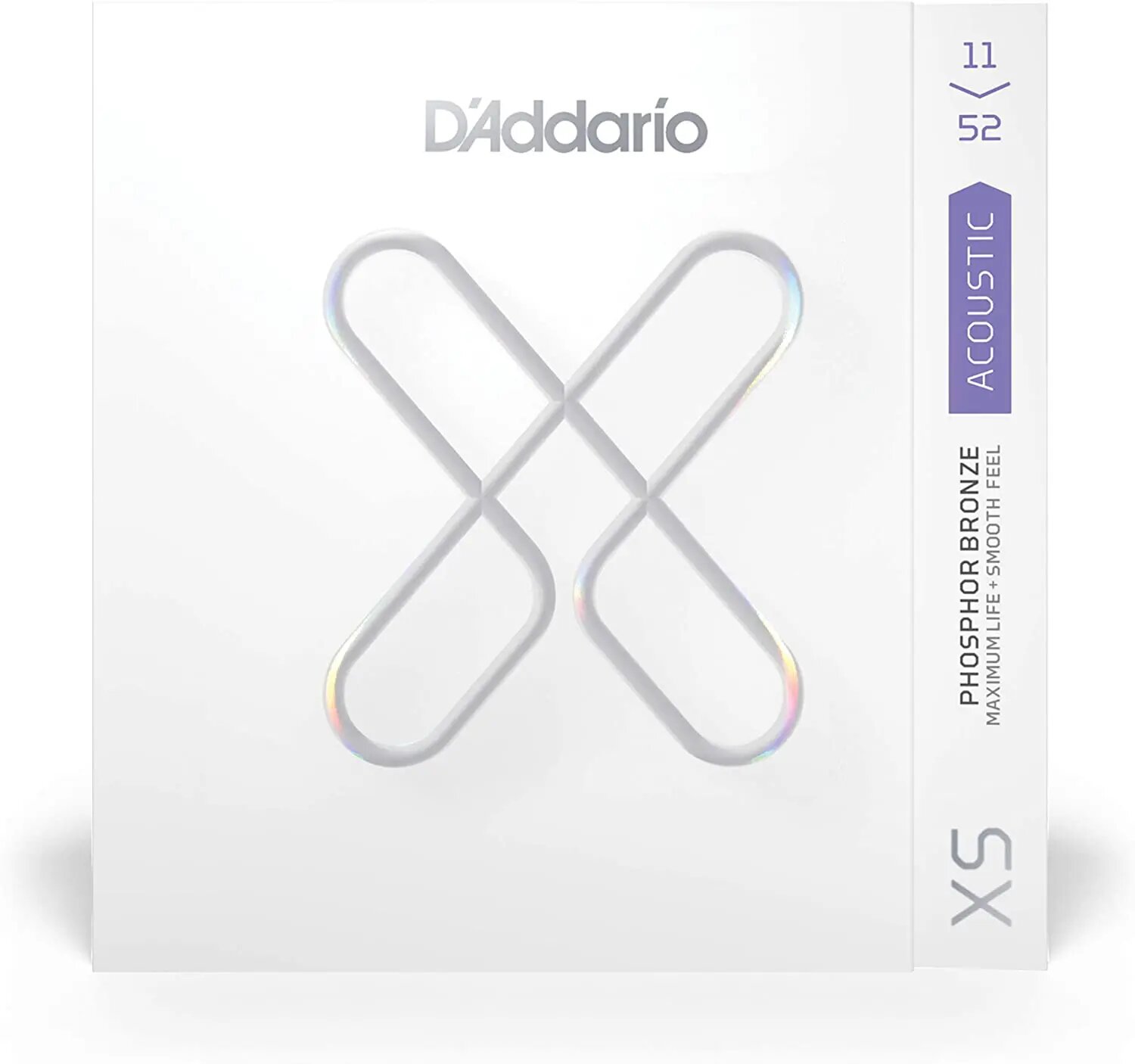 Струны для акустической гитары D'Addario XSAPB1152 11-52, фосфорная бронза с покрытием XS, D'Addario (Дадарио)