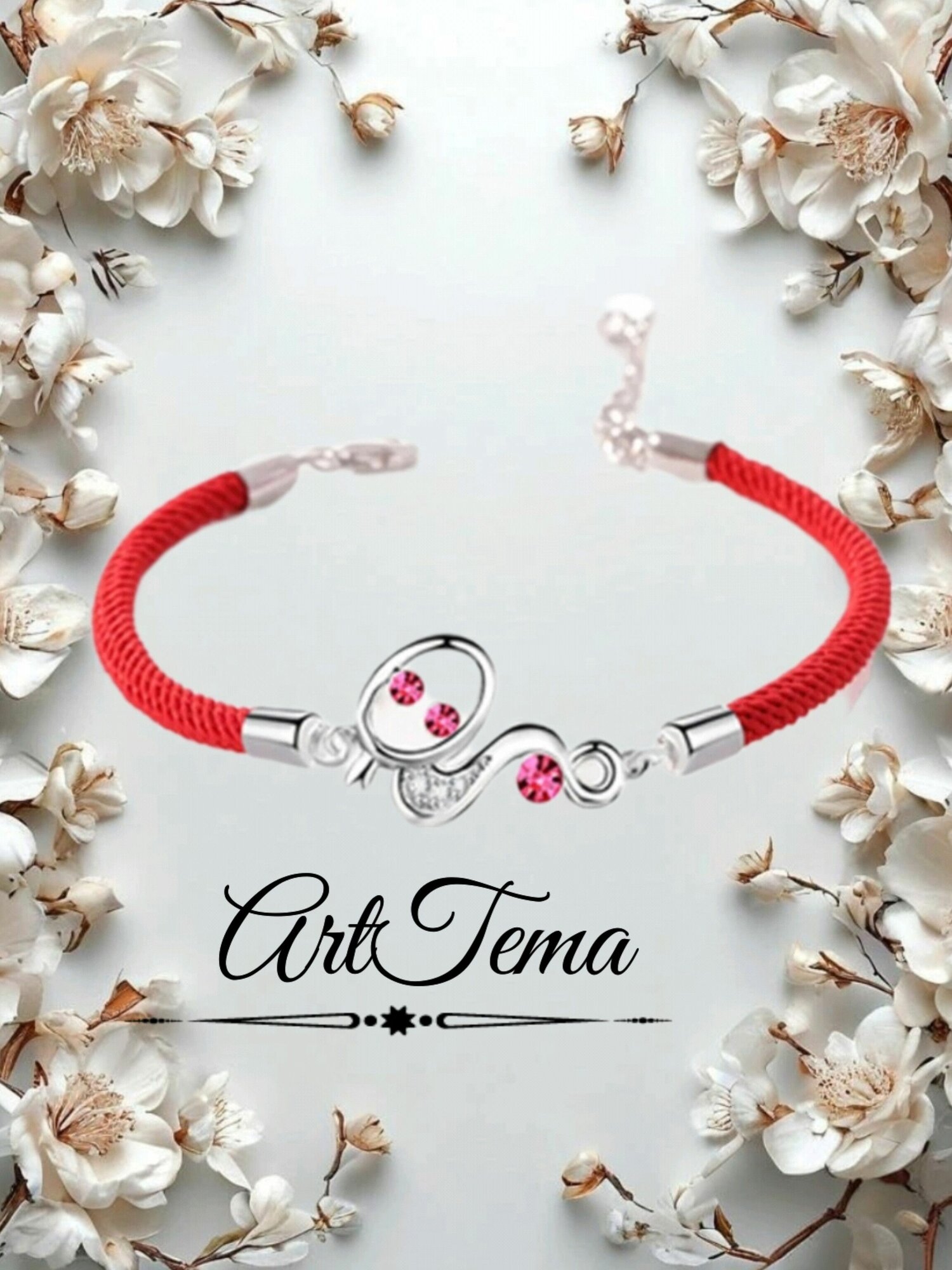 Плетеный браслет, искусственный камень, стразы