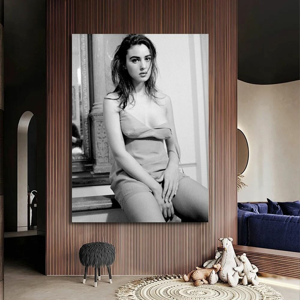 Картина "Моника Беллуччи", холст, на подрамнике, дерево, 30x40 см