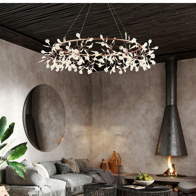 Северная висящая розовая ветка люстра Artpad AC317