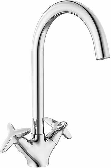 Смеситель для кухни IDDIS Copter COPSBJ0i05 с поворотным изливом, хром, глянцевый, вентильный, латунный