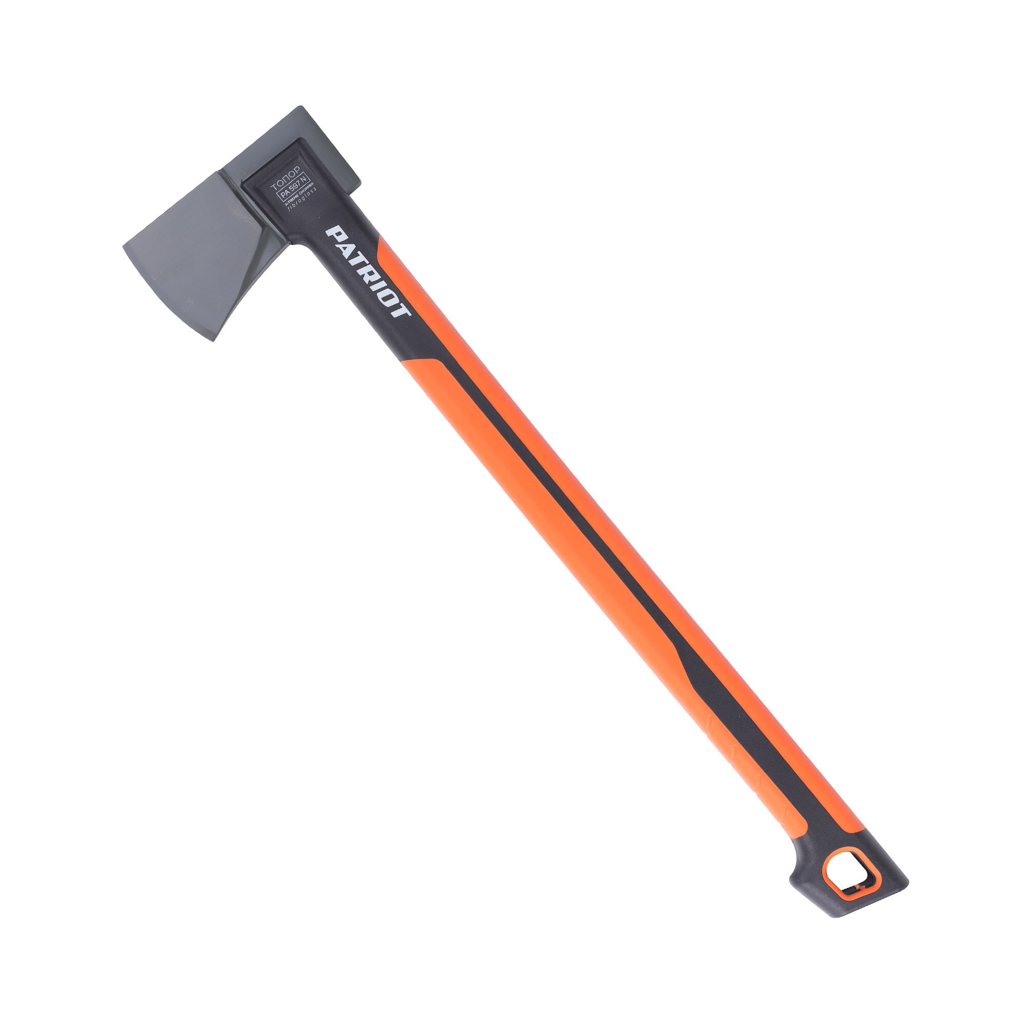 Топор универсальный плотницкий Patriot PA 597 N, 1230 г, 597 мм, черный/оранжевый