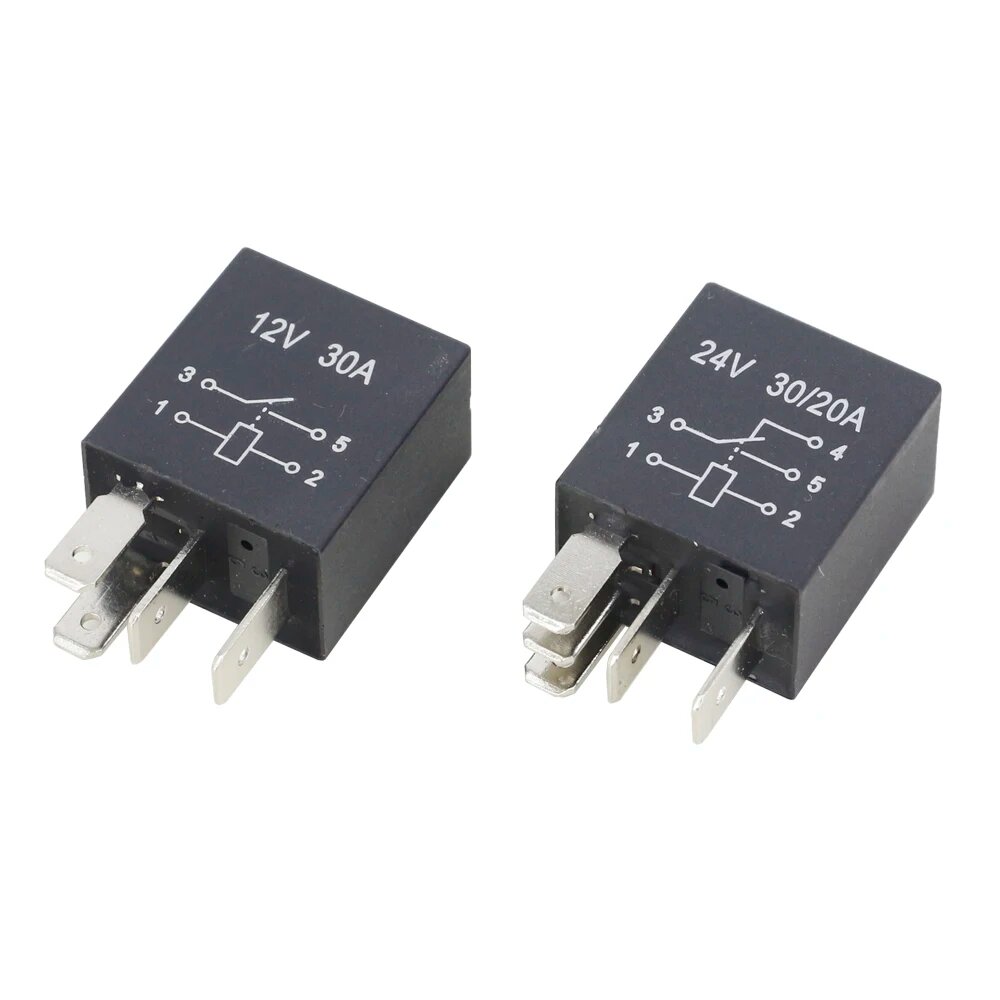 Автомобильное реле Xujianben&Xupingping 12/24В 4/5 контактов 30А фиолетовая серия 24V, 1 PCS 5 Pin