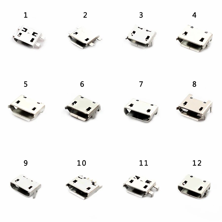 HTHwish 5Pin Micro USB Connector, 60 шт.