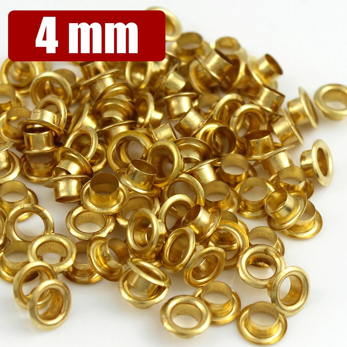 CLOXY Латунные люверсы 4 мм 100 комплектов 4mm Lightgold