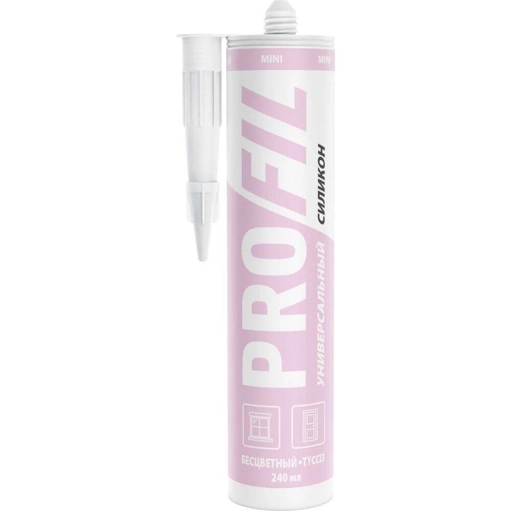 Силикон PROFIL Mini универсальный, бесцветный, 240 мл 199016