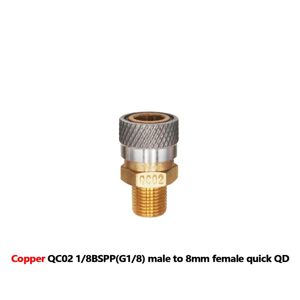 QC02 1/8BSPP(G1/8) male to 8mm female quick QD