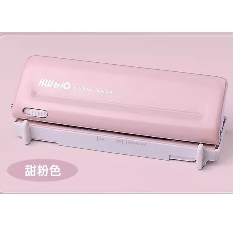 Дырокол Yiwi 6 отверстий Розовый, армейский зеленый