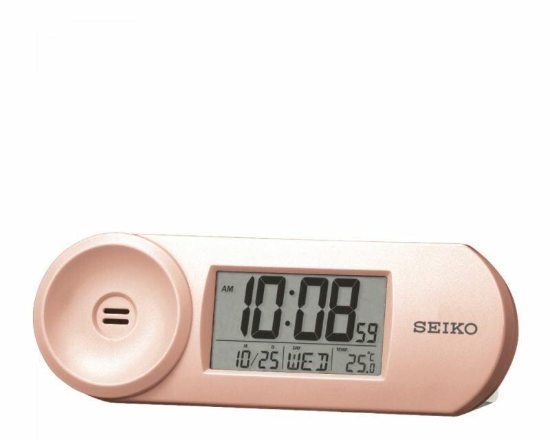 Часы SEIKO Seiko Настольные часы-будильник QHL067P с термометром