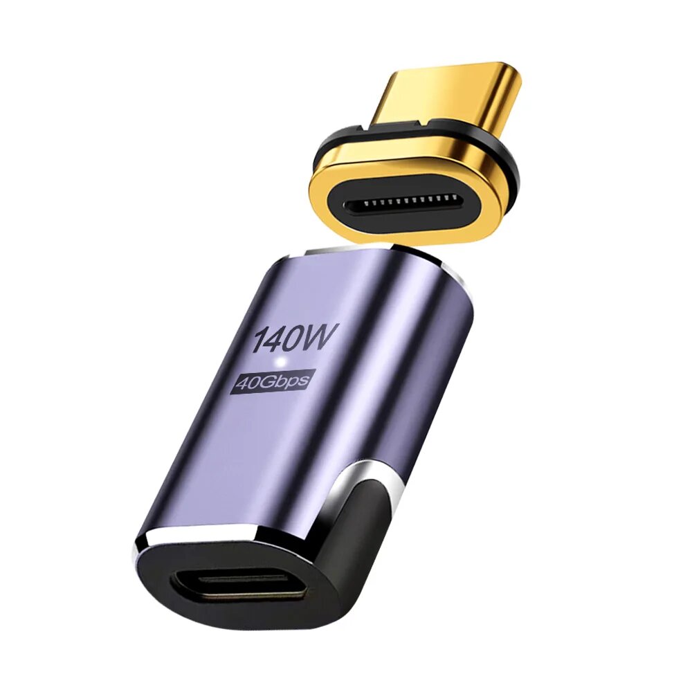 Магнитный адаптер PD140W USB 120 Type-C OTG, 40 Гбит/с, сплав Thunderbolt3, быстрая зарядка, 8K @ ГЦ, Vedio, конвертер для планшетов, смартфонов Straight Adapter