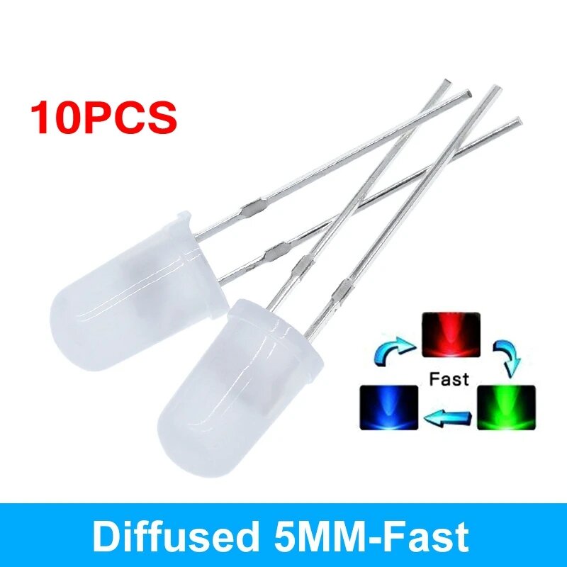 RGB светодиоды TZT F5 5мм 10pcs Diffused Fast