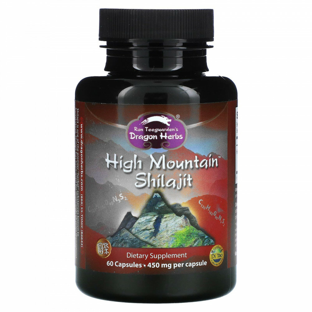 Dragon Herbs, High Mountain™, мумиё, 450 мг, 60 капсул