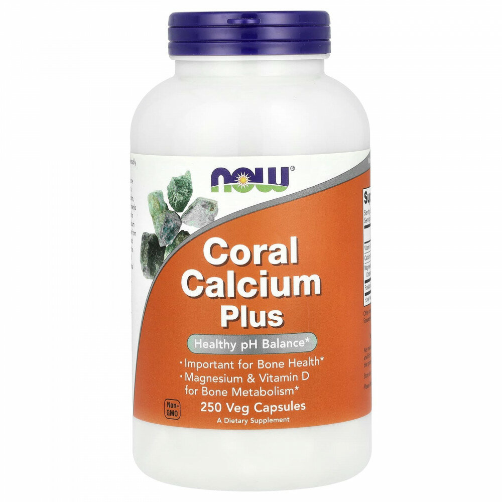 NOW Foods, Coral Calcium Plus, 250 растительных капсул