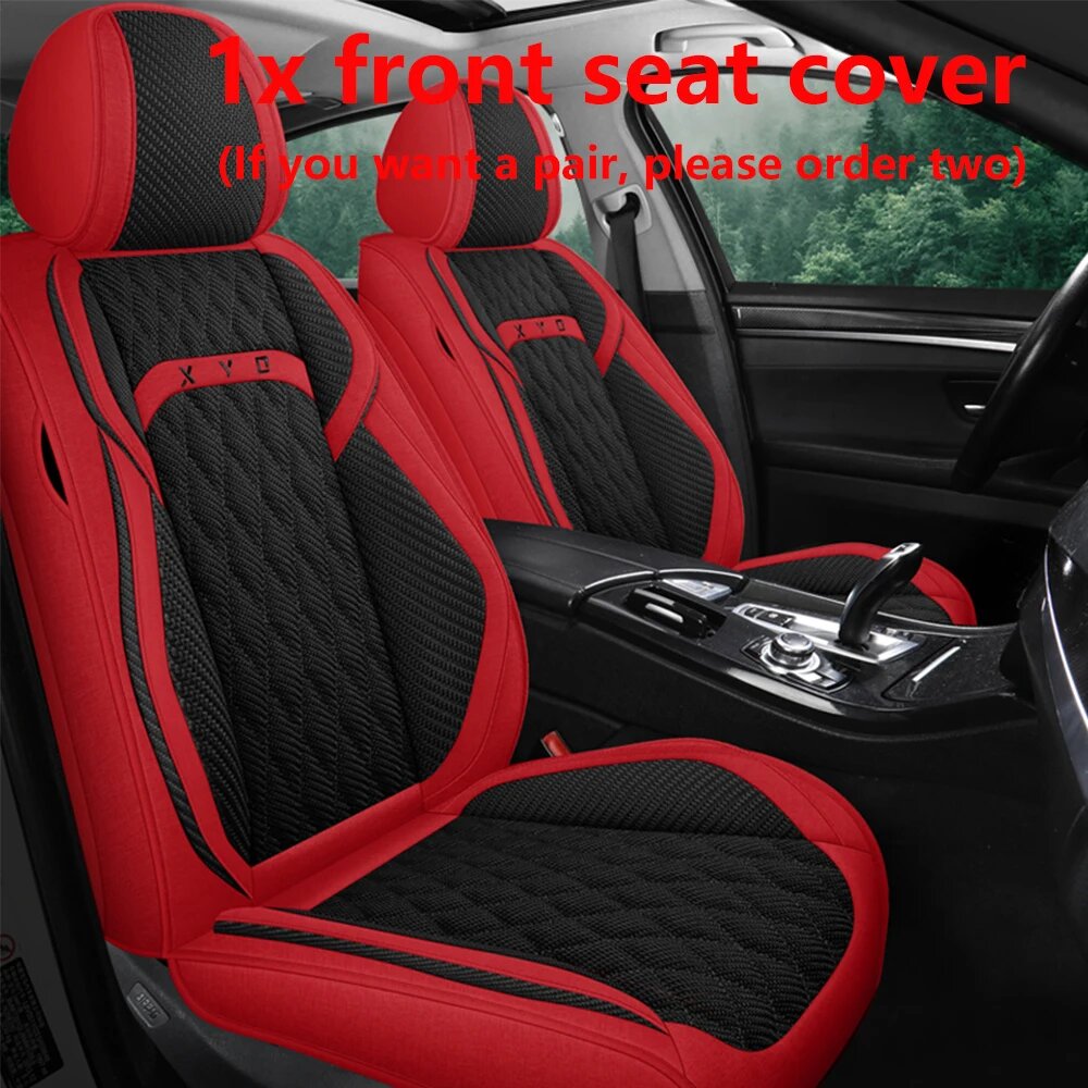 Универсальный чехол на автомобильное сиденье для Kia Sportage Optima Rio 3 Sorento Cerato Niro Stinger Picanto Morning K5 Ceed jd, автоаксессуары Black Red Front