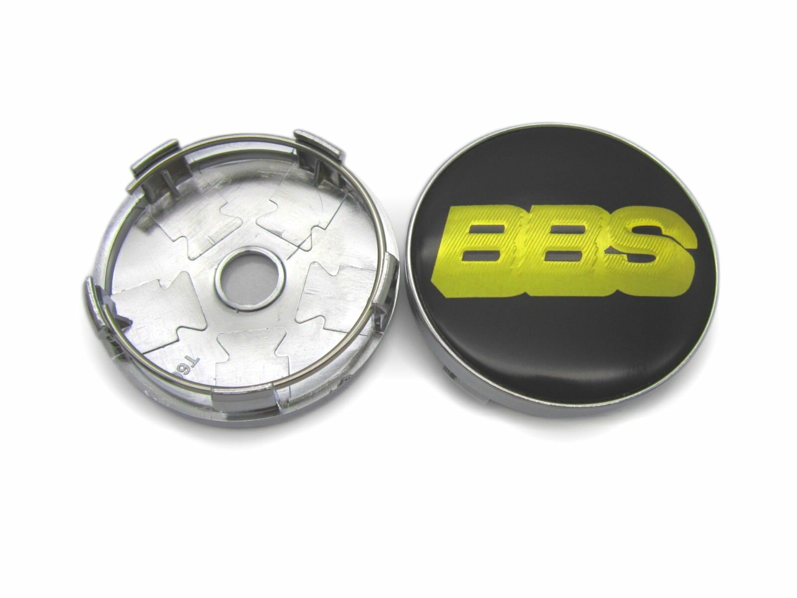 Колпачок заглушка на литой диск BBS black/gold 60/56 мм, 1 шт.