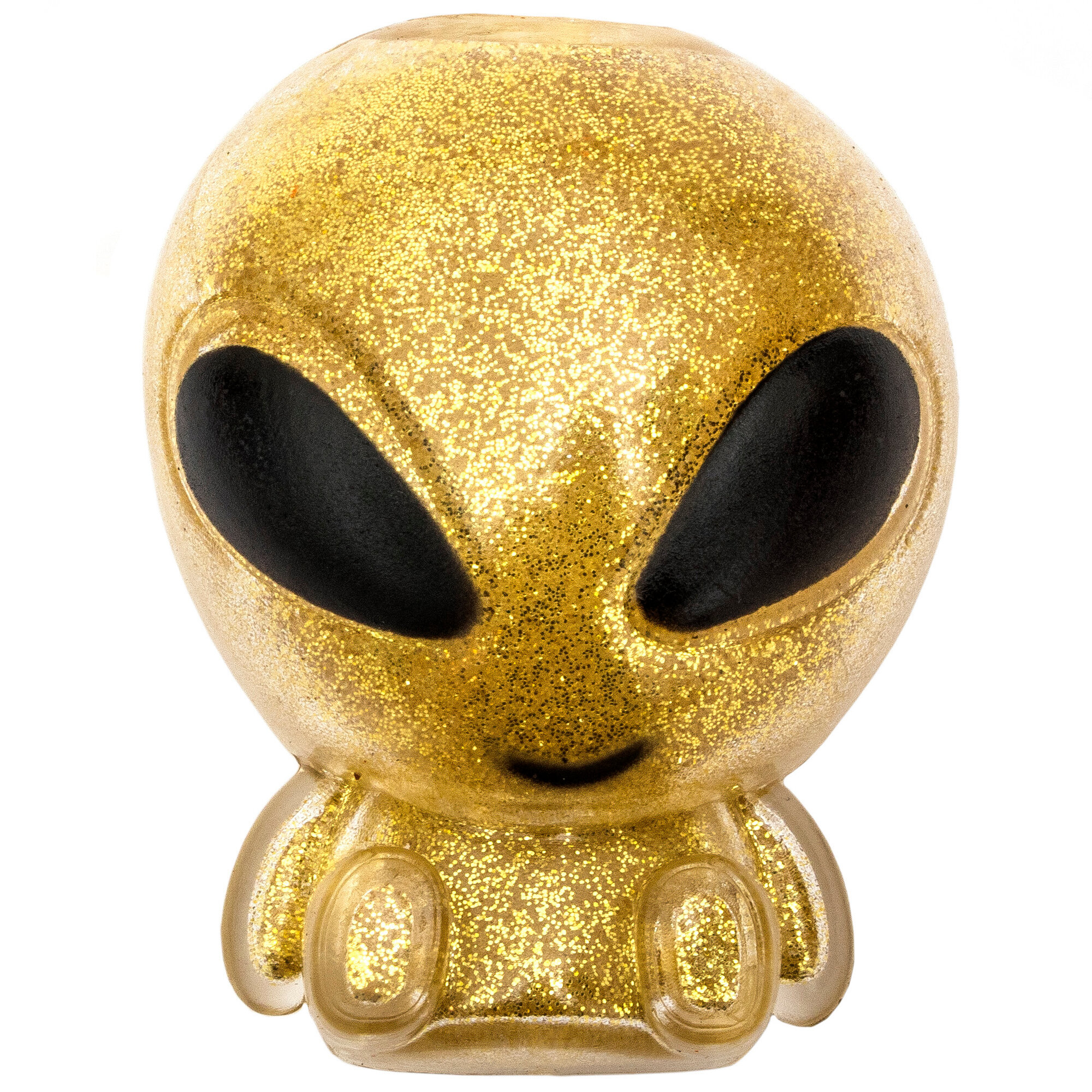 Игрушка антистресс мялка сквиш Инопланетянин желтый, подарок с приколом мальчику, девочке