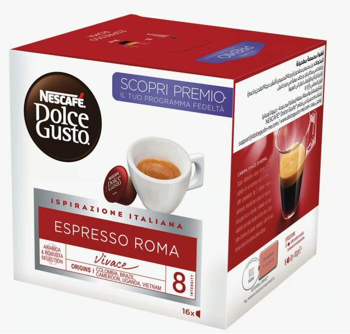 Кофе в капсулах Nescafe Dolce Gusto Espresso Roma, 16 шт