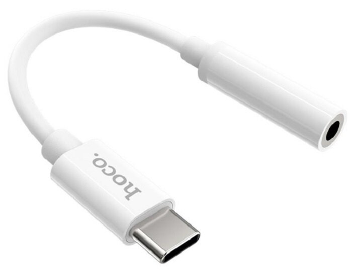 Переходник HOCO LS30 Audio 3.5 мм для разъема Type-C белый