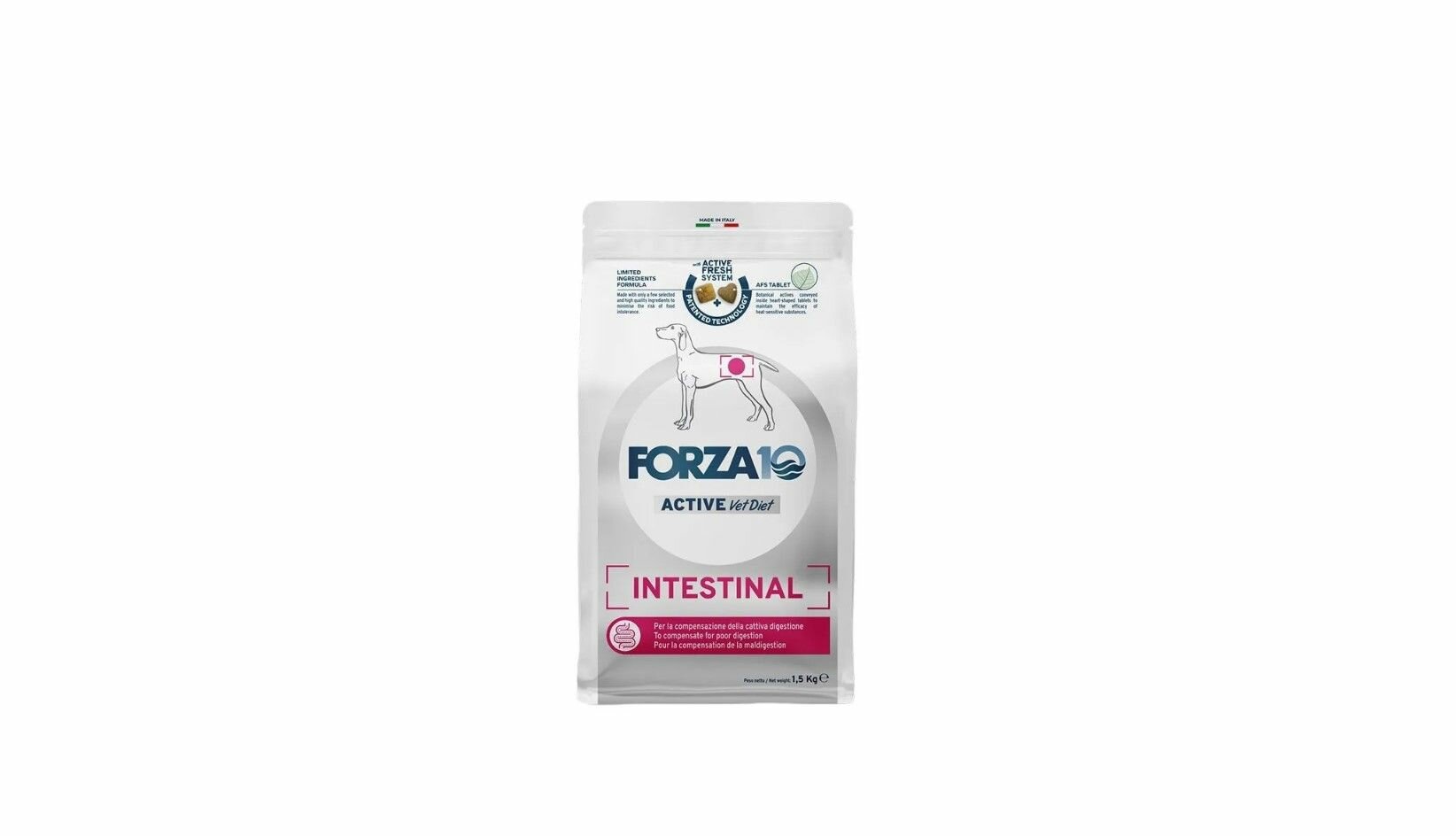 Forza10 Active Line Intestinal сухой диетический корм для взрослых собак всех пород при проблемах пищеварения - 1,5 кг