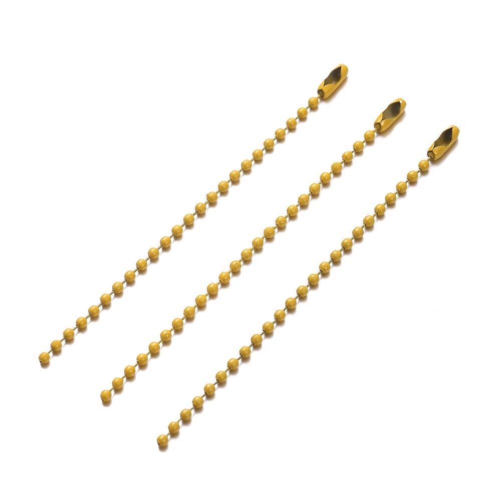 Металлические шариковые цепочки St.kunkka 10/20 шт, 10 см 10pcs, yellow