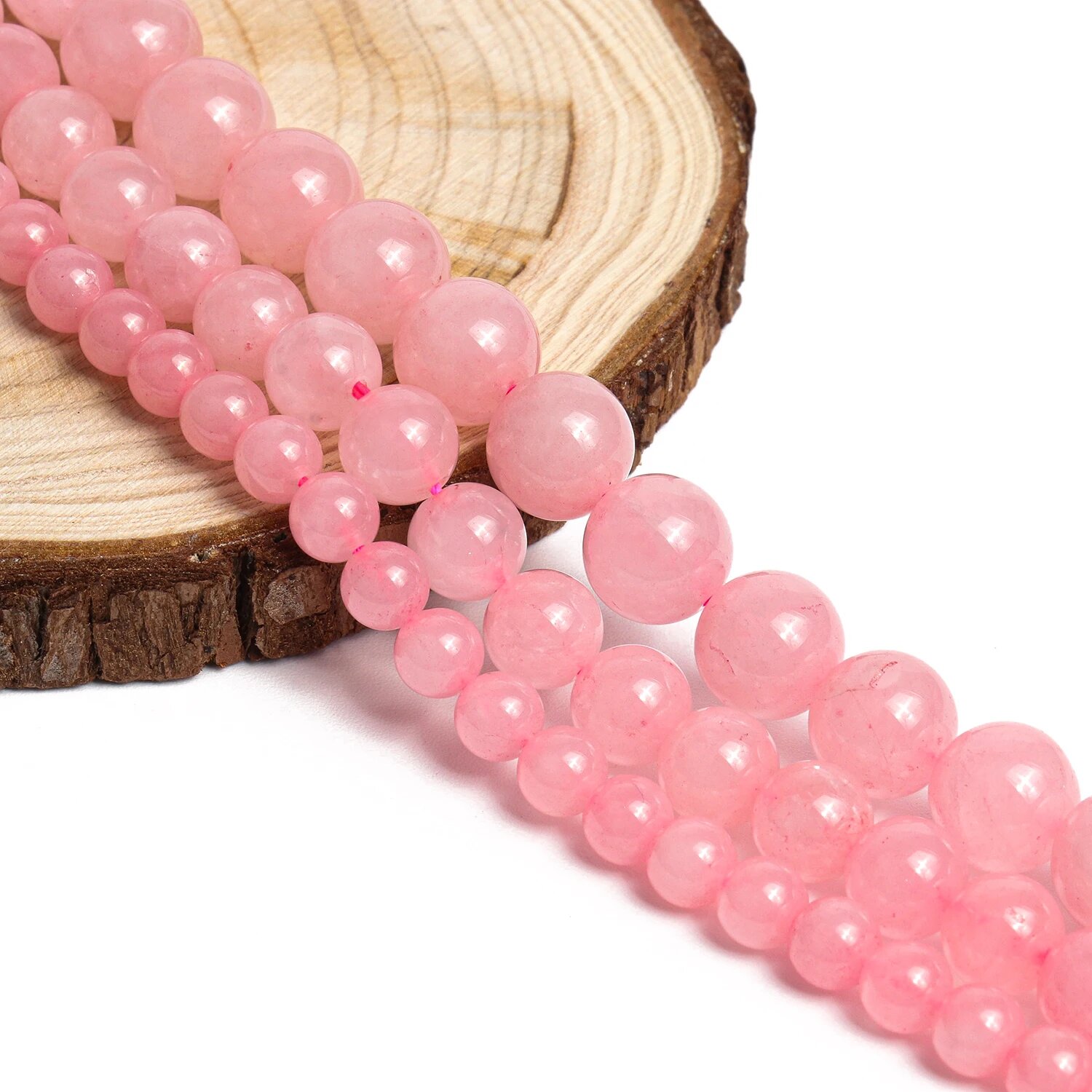 Натуральные камни GMB724 розового опала, кварца, кунцита, Розовый, 10mm 20pcs beads, Rose Quartz