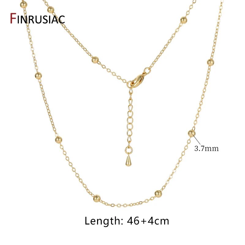 Позолоченная цепочка FINRUSIAC 46+4см, 3.7мм