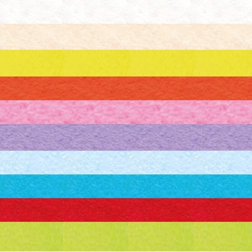 Фетр Рукоделие декоративный, 1,2 мм, 22х30 см, 10 листов, 10 цветов