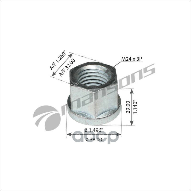 Гайка! стремянки M24x3 H=29 SW32 VOLVO FH/FM Mansons арт. 900792