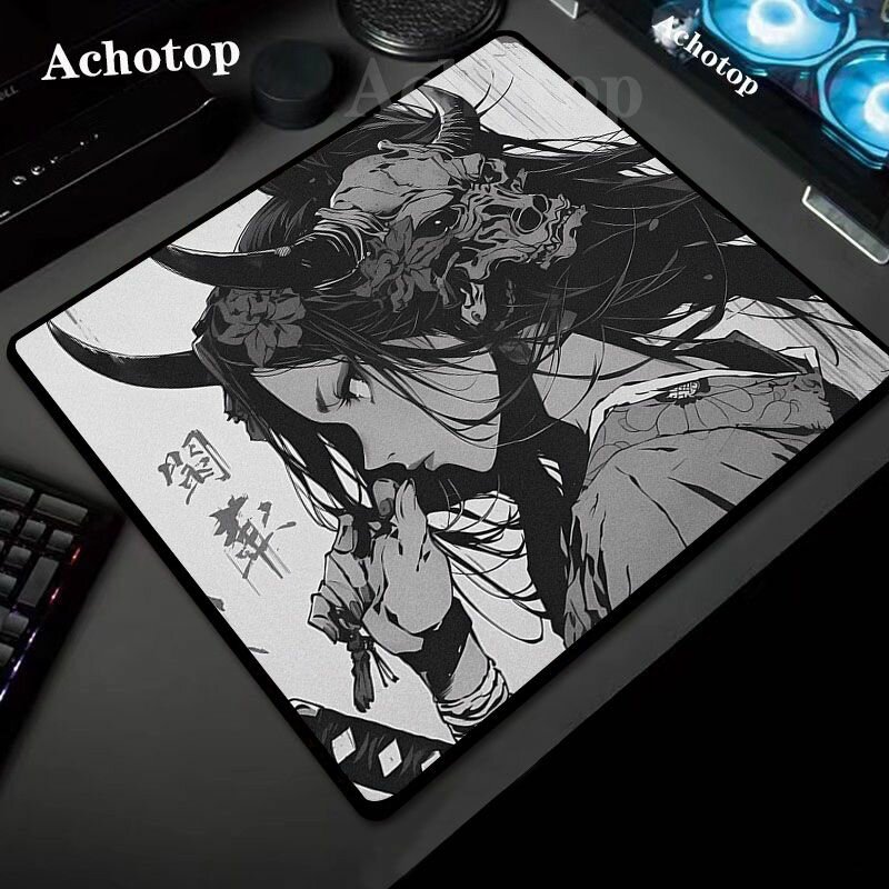 Коврик для мыши Девушка в маске Жаккардовый настольный коврик 450x400x4мм, бронза