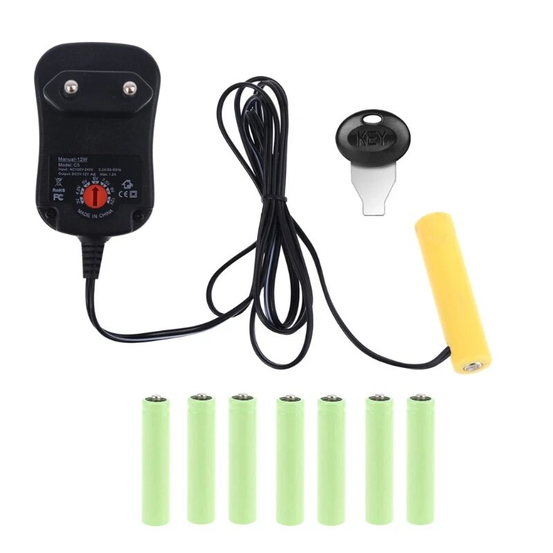 Регулируемый адаптер питания с вилкой европейского стандарта 3 В, 4,5 В, 6 В, 9 В, 12 В, замена 2-8 шт. батарейки ААА