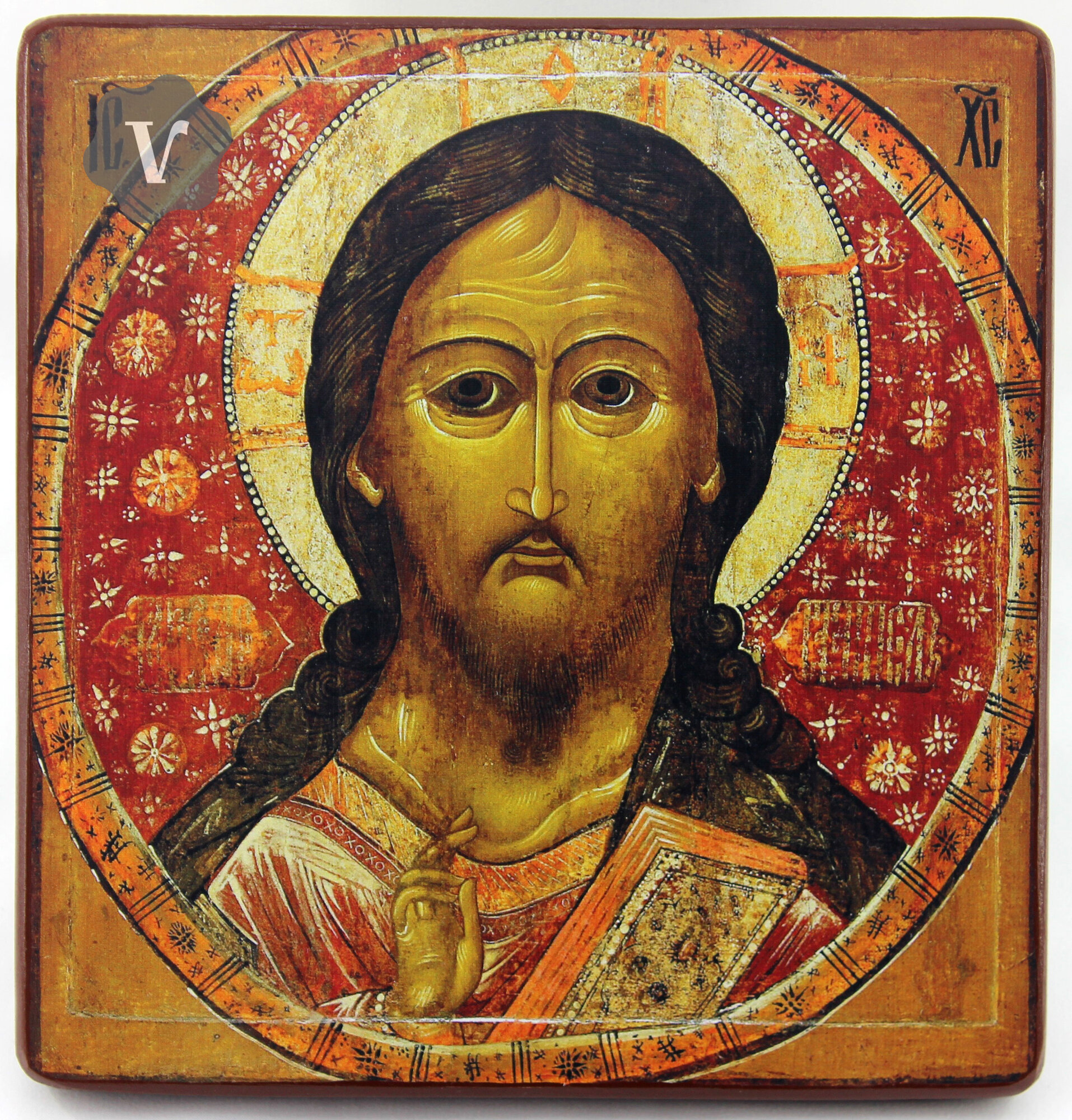 Православная Икона Господь Вседержитель, деревянная иконная доска, левкас, ручная работа(Art.1122С)