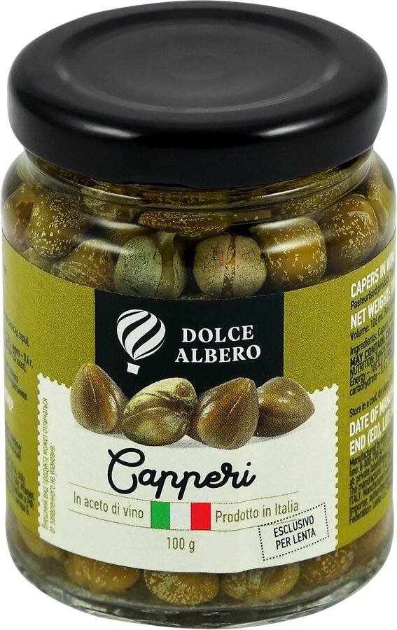 Каперсы DOLCE ALBERO в винном уксусе, 100г