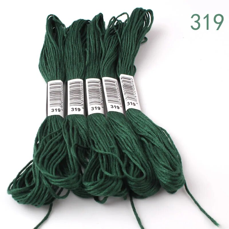 Нитки для вышивки крестиком DMC, цвет 319, 10 шт.