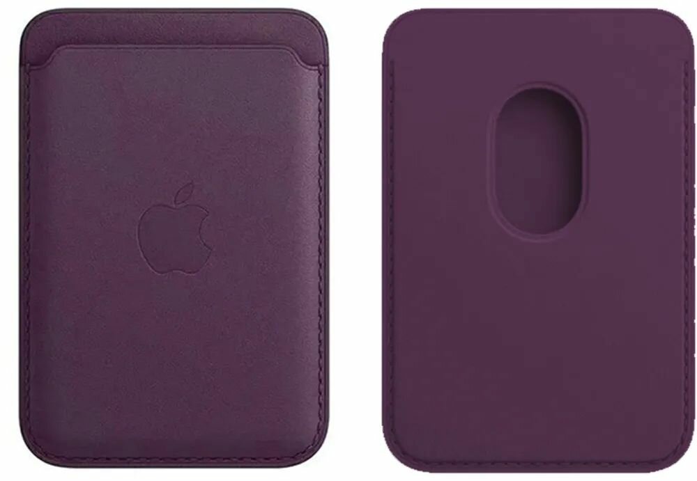 Кожаный чехол-бумажник бородовый для карт и визиток картхолдер, кошелёк MagSafe Leather Wallet для Apple iPhone умная визитка