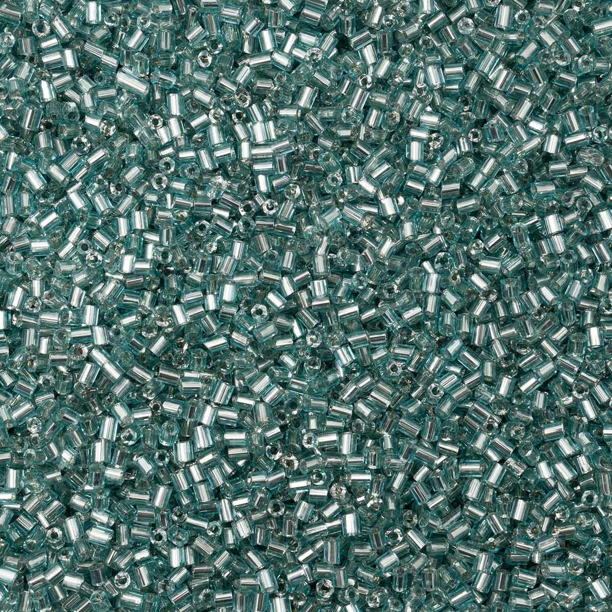 Бисер рубка 11/0, 500 г, Astra&Craft (33-О бледно-бирюзовый, прозрачный, серебристый центр)