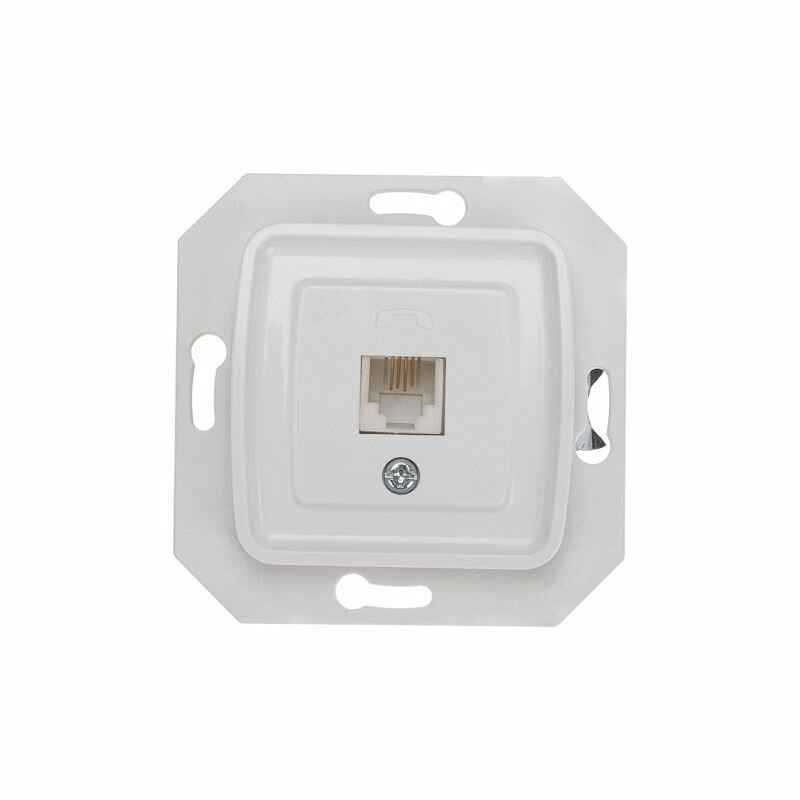 DEA Розетка Телефон RJ11 с/у мех. Бел KRANZ