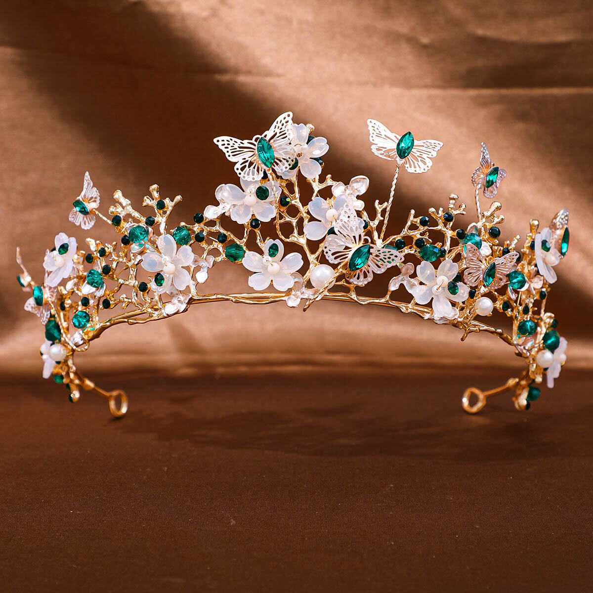 Свадебная корона, ручная работа, горный хрусталь