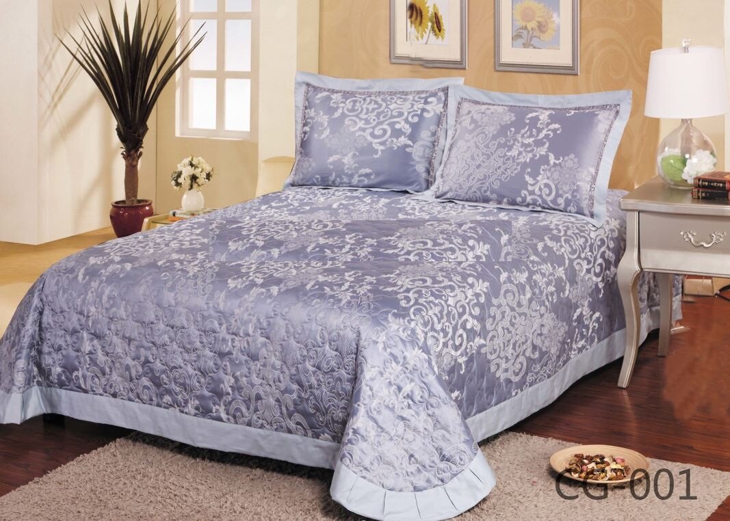 Стеганое покрывало Arlet Жаккардовый шелк вышивка CG001