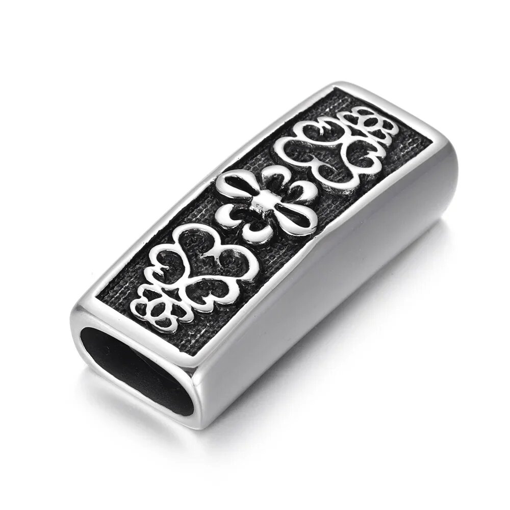 Эмблааск подвески-слайды металлические череп Серебряный, Flower